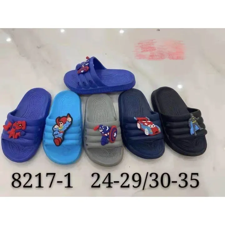 slippers for boys with cartoon character medium size #8217-1 | Lazada PH