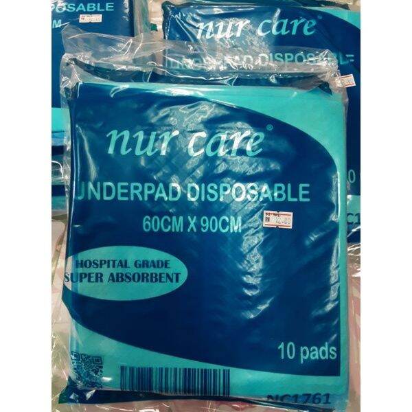 NUR CARE Disposable Underpad Economy 75cm X75cm/ 60cm X 90cm/45cm x ...