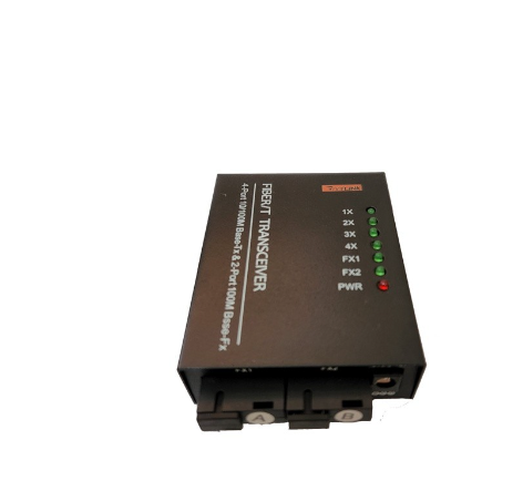 Fiber optic to rj45 media converter Netlink 2 fo 4 Lan 10/100Mbps ethernet single optical sc ...