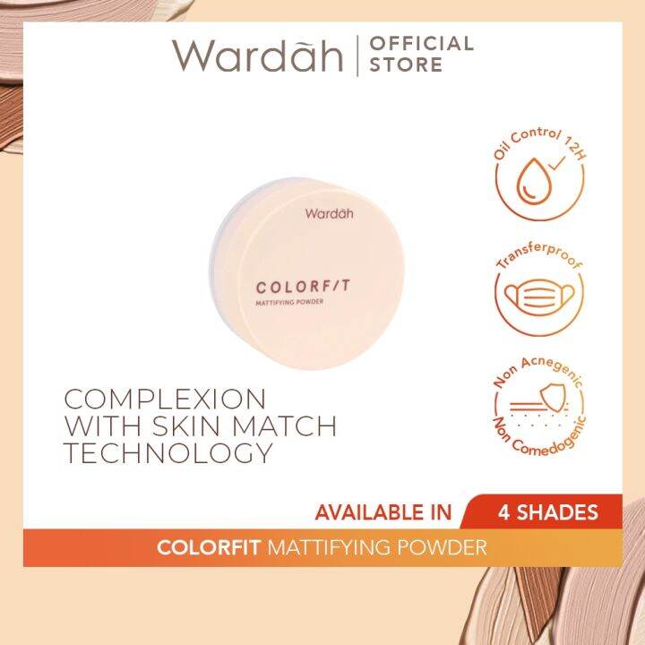 Wardah Colorfit Mattifying Powder - Bedak Tabur Dengan SPF 30PA++ dan ...