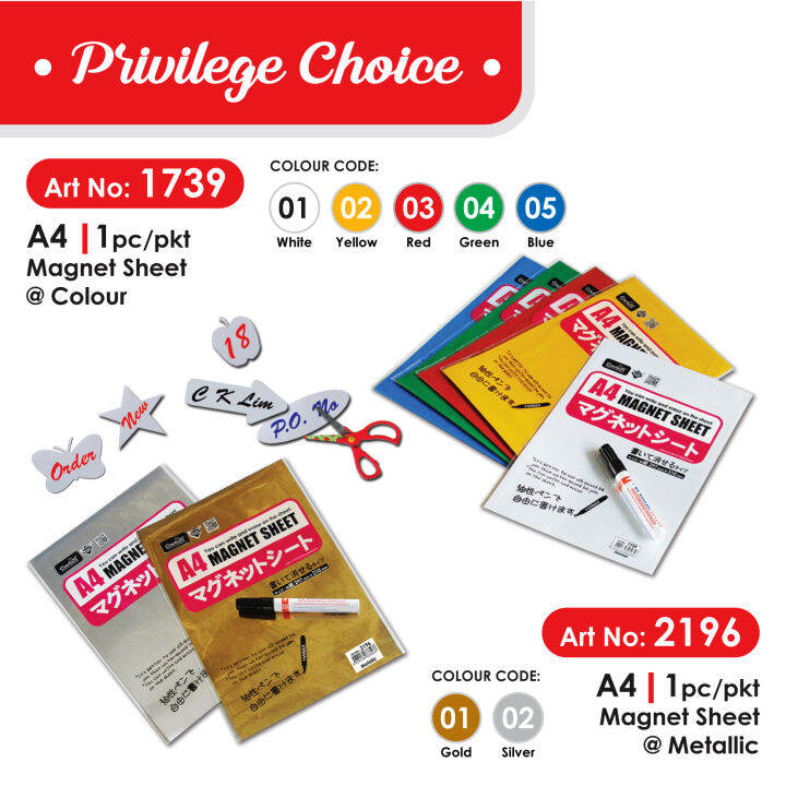 1739, 2196- A4 Soft Magnet Sheet, Magnetic Sheet A4 Size 1mm | Lazada
