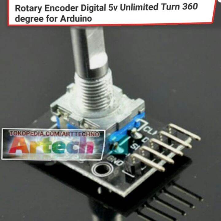 ROTARY DIGITAL ENCODER 5V UN-LIMITED TURN 360 DEGREE FOR ARDUINO ...