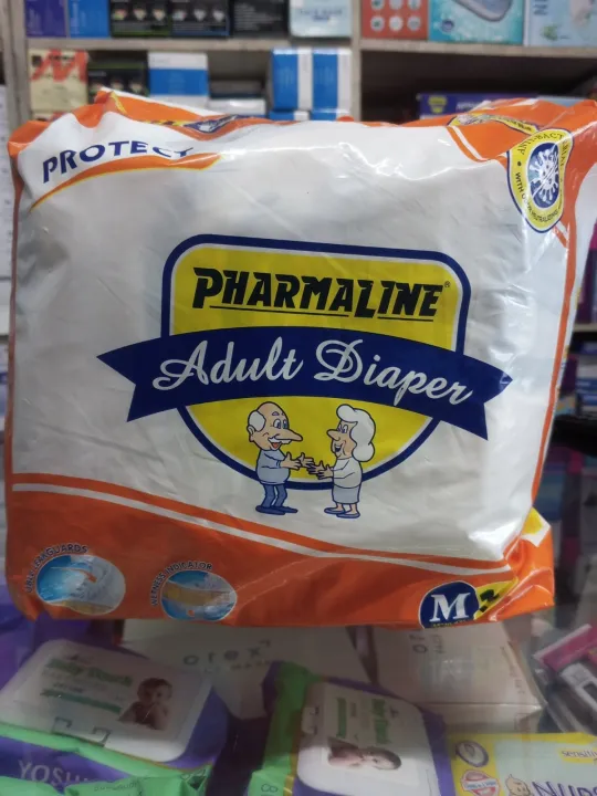 Pharmaline Adult Diaper Medium #TAPE TYPE#(10’s) | Lazada PH