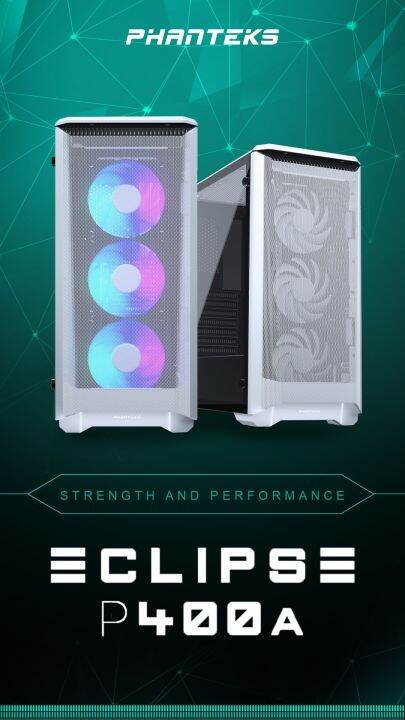 # PHANTEKS ECLIPSE P400A ~ ARGB PC Chassis (Digital) #Black DRGB / White DRGB / Black Standard ...