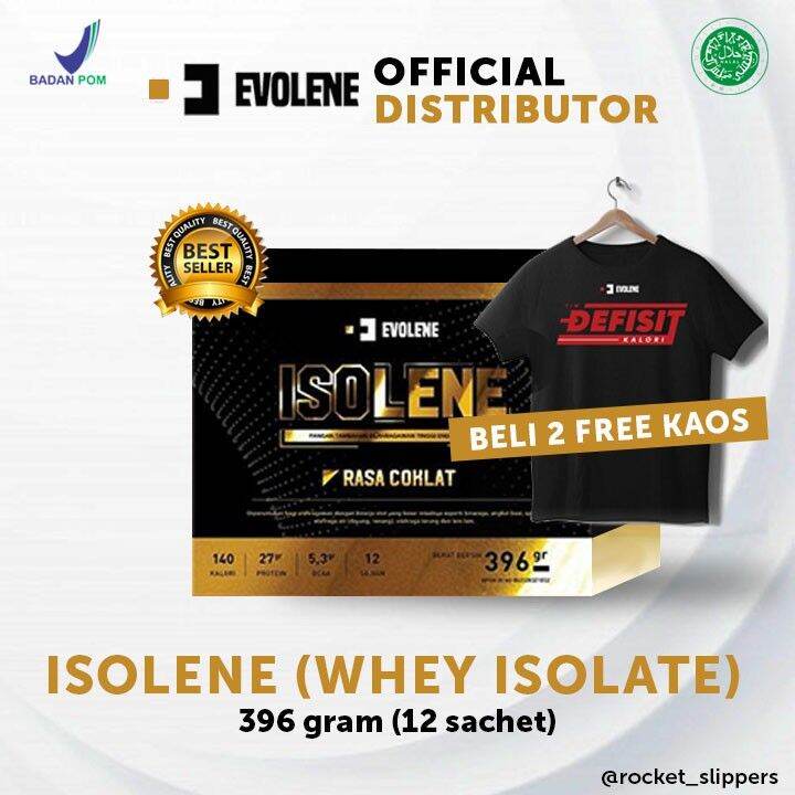 EVOLENE Isolene Whey Protein Isolate 396 gram 12 sachet servings ...
