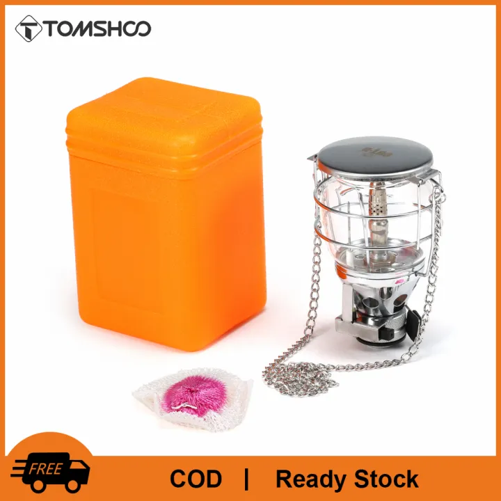TOMSHOO Portable Mini Camping Gas Lantern Hanging Butane Gas Lamp Light ...