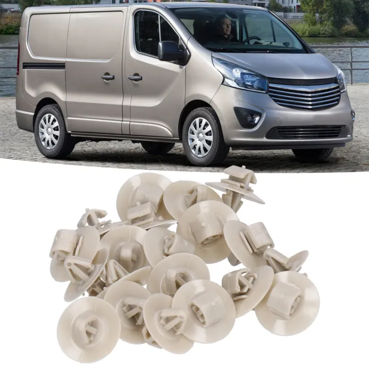 20 ชิ้นด้านข้างประตู Moulding Trim แผงคลิปสีเทา 93160023 เปลี่ยนสำหรับ ...