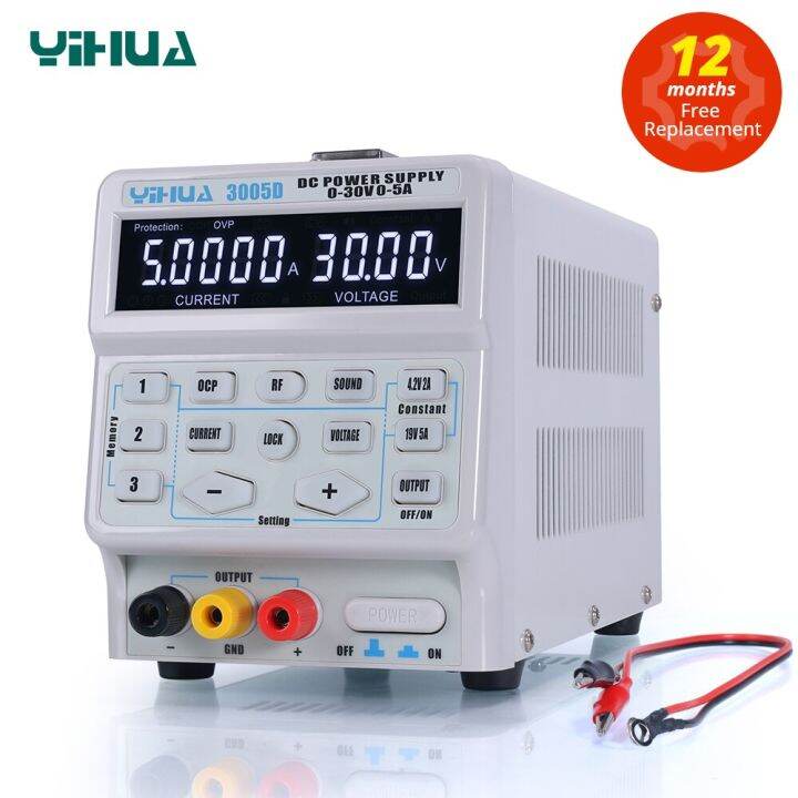 YIHUA 150W 3005D 5A 30V DC Power Supply Adjustable Laboratory Power Supply Digital Program ...