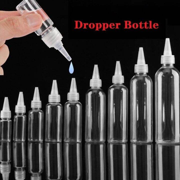 【PrettySet】20-120ml Plastic Squeeze Dropper Bottles Ink Glue Empty Container Organizer Bottle ...
