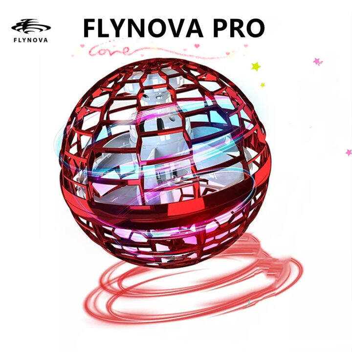 Flynova Pro Flying Ball Mini UFO Spinner LED Light Toys Balls Hand Induction Magic Wand Fly Orb ...