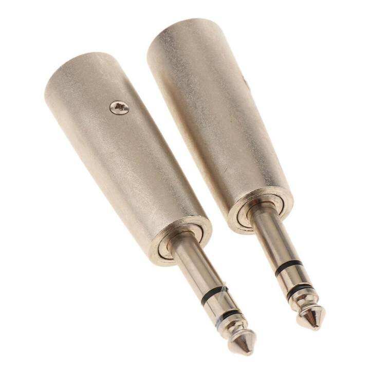 Uncle Jerry 1 Pair / 2x 3Pin XLR Male Plug Connector to 6.35mm Mono ...