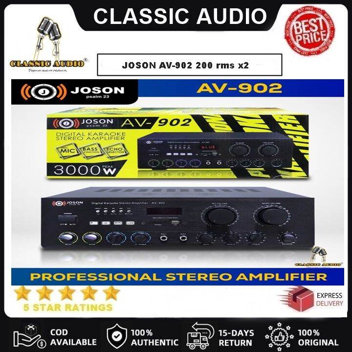 JOSON AV-902 200 By Classic Audio- rms x2 Digital Karaoke Professional ...