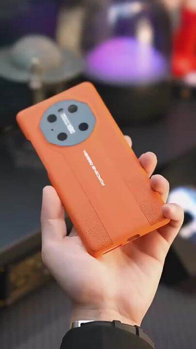 หัวเว่ย Mate60pro เคสศัพท์หนังแท้กลายเป็นปอร์เช่ในไม่กี่วินาที magic5 กันกระแทก P60 เคสป้องกัน ...