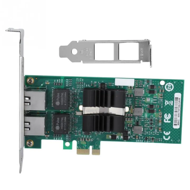 1 INTEL 82576-T2 Gigabit PCI-E Dual Port Network Adapter Card Desktop 1000Mbps Server NIC LED ...