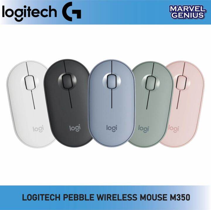 Logitech M350 Pebble Bluetooth USB WIRELESS Silent Mouse ~ Modern, Slim ...