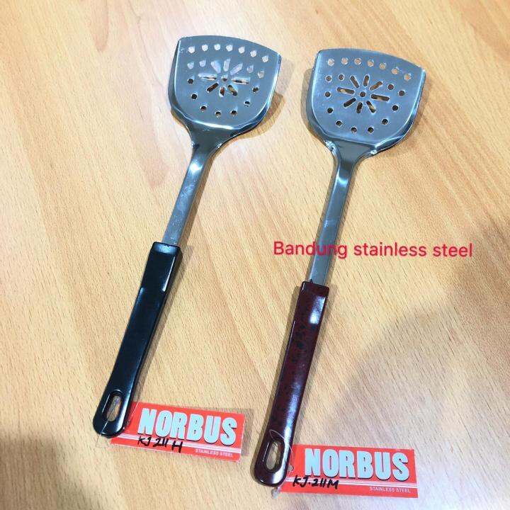 Susuk sutil spatula stainless steel murah gagang plastik 211 | Lazada ...