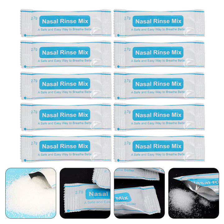ETEREAUTY 40 Packs Nasal Salt Packet Nasal Wash Clean Tool Solid Salt ...