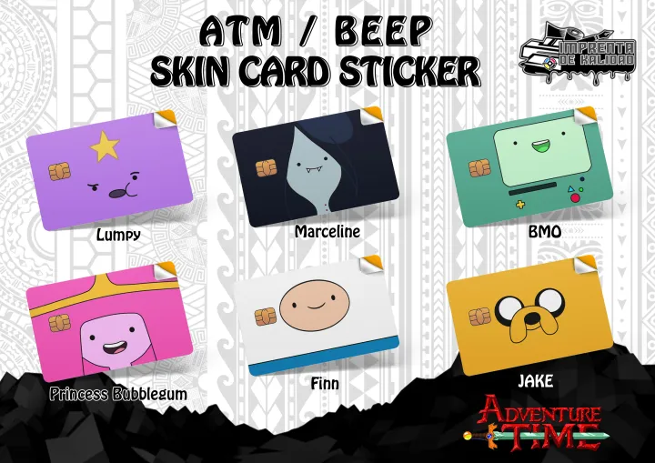 AdventureTime Skin Card Sticker Vinyl Debit/ATM/beep card sticker skin ...