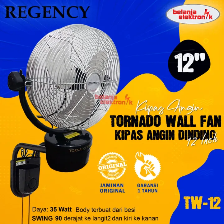 KIPAS ANGIN DINDING TORNADO WALL FAN REGENCY 12 INCH TW 12 | Lazada Indonesia