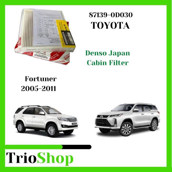 TOYOTA Fortuner 2012-2015 Denso Japan Cabin Filter (87139-0D030 ...