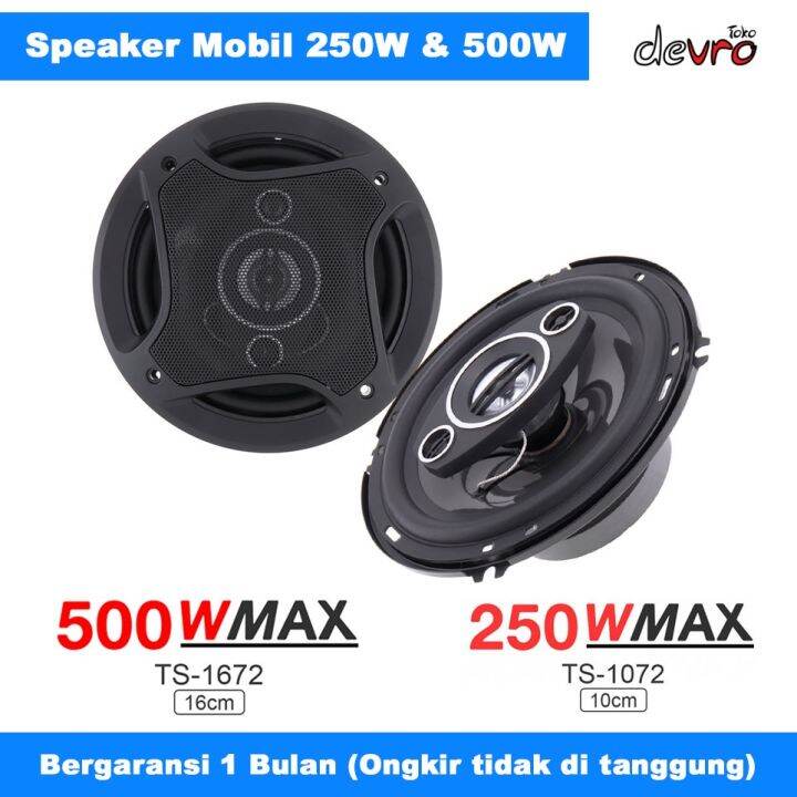 Speaker Coaxial - Speaker Mobil 6 Inch Hi Fi 500W 2 PCS - PCINENER TS-1672 | Lazada Indonesia