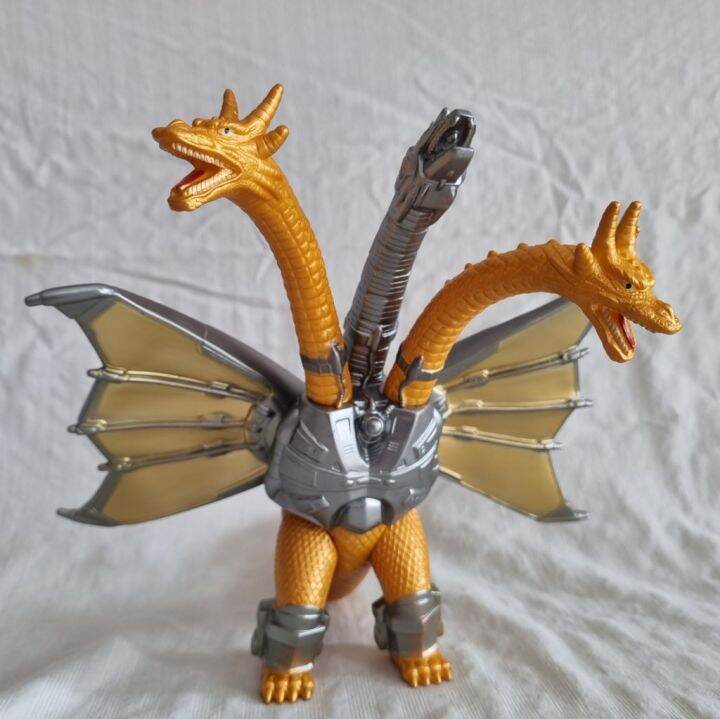 Monster Mecha King Ghidorah Figure Kaiju Ultraman Godzilla Naga emas ...