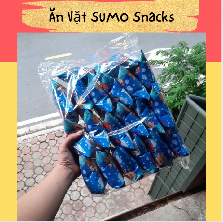 Bịch 20 gói Bim Bim Snack Cua Vị Xốt Chua Ngọt Oishi 8g-Ăn Vặt Sumo Snack | Lazada.vn