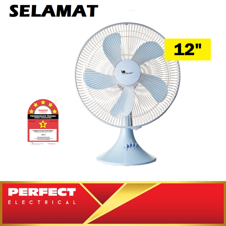 Selamat MQ-P312T 12" Table Fan | Lazada