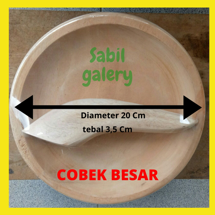 COBEK KAYU PINUS KECIL / COET ULEKAN KAYU UNTUK RUJAK SAMBAL / PENGULEK ...