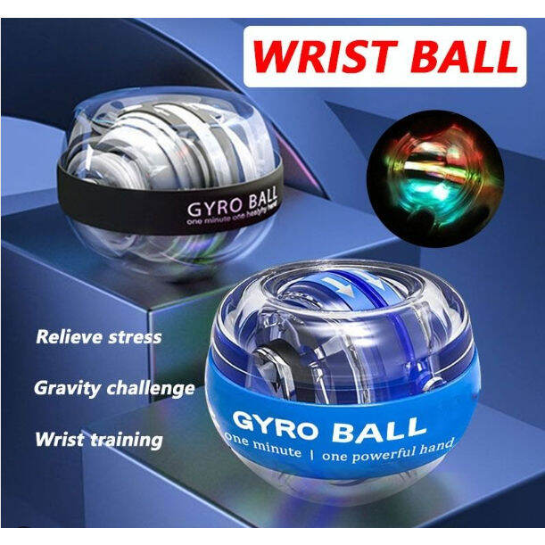 HSZ LED Wrist Power Hand Ball Hand Muscle Force Trainer Gyroscope ...