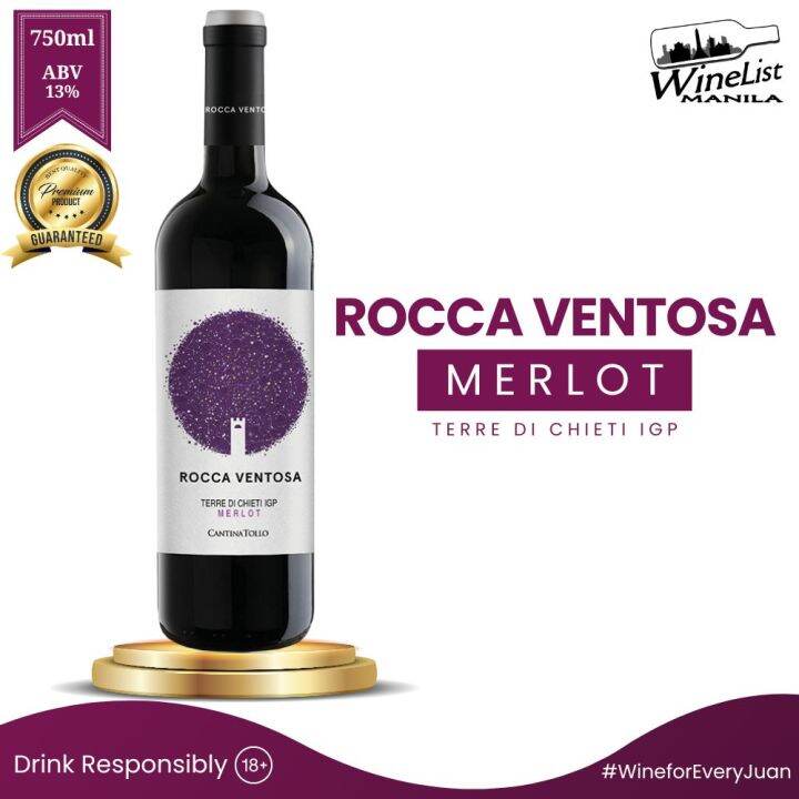 Rocca Ventosa Merlot IGP | Terre di Chieti, Italy | Italian Red Wine ...