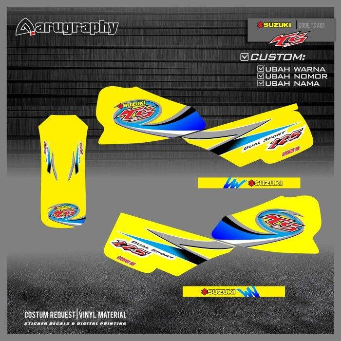 Decal TS 125 Sticker decals SUZUKI TS125 A01 | Lazada Indonesia