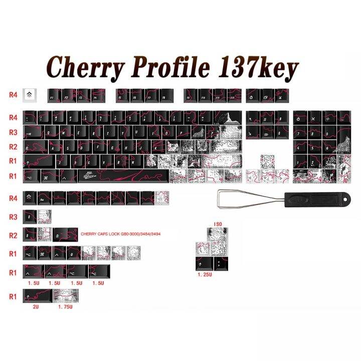 Graffiti Keycap Set Cherry Profile Pbt Keycaps For Mx Switch Logitech ...