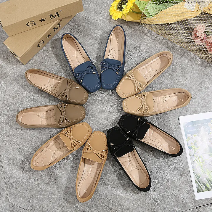 CUTIE RIBBON PEEP TOE FLAT DOLL SHOES GM78-25 | Lazada PH