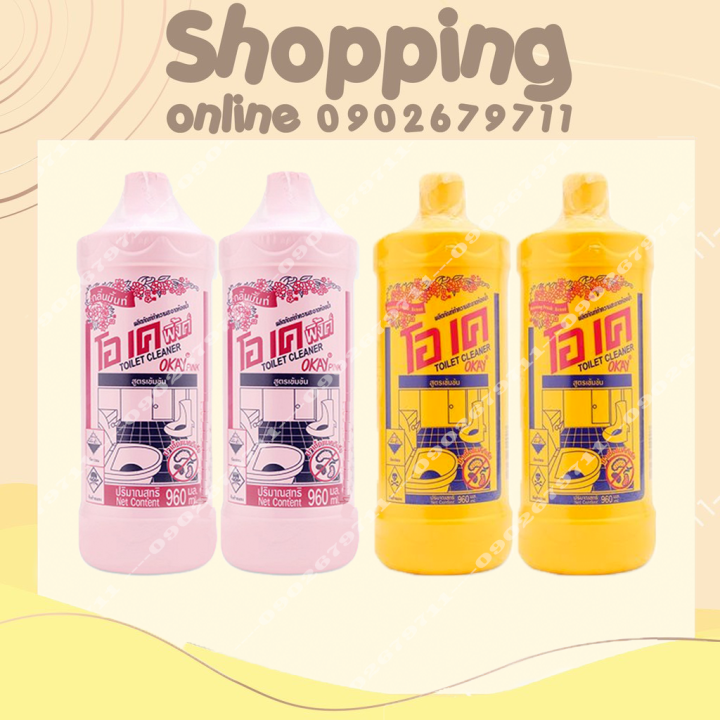 COMBO 2 Chai Nước Tẩy Rửa Bồn Cầu Okay Hồng Thái Lan | Lazada.vn