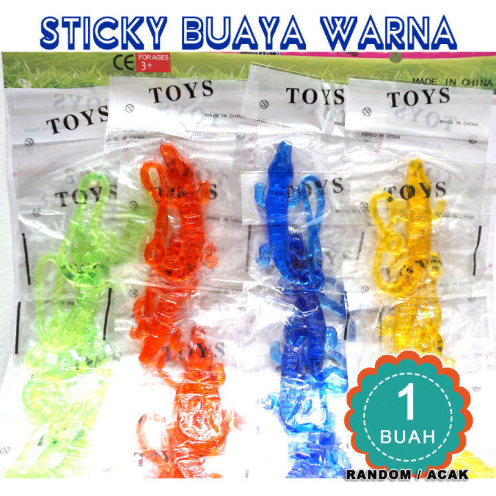 Mainan Sticky Buaya Warna SATUAN - acak - Sticky BUAYA WARNA SATUAN ...