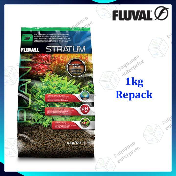 [Repack] Fluval Stratum Plant and Shrimp Aquarium Soil Substrate - 1kg ...