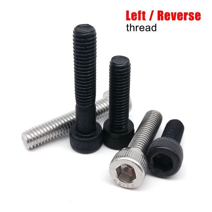 M3 M4 M5 M6 M8 M10 M12 M14 M16 Left Hand Rotate Thread Stainless Steel Black Allen Head Bolt Hex ...