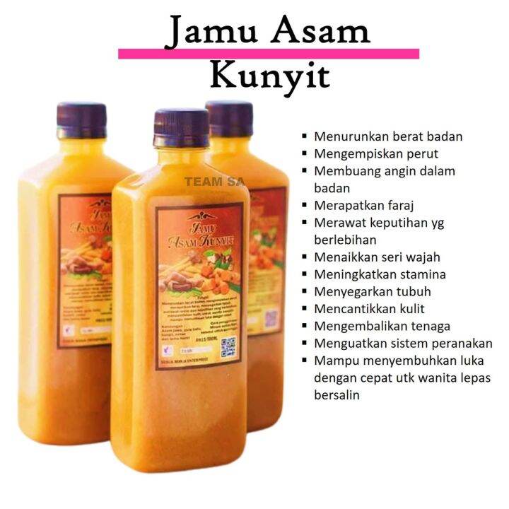 JAMU ASAM KUNYIT JUS KUNYIT JUS ASAM KUNYIT 500ml / Air berpantang ...