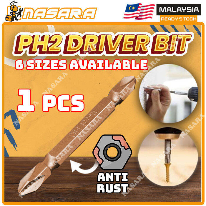 Nasara 1pcs KTO Screwdriver Bits PH2 Plus Head Screw Bit Magnetic Wind ...