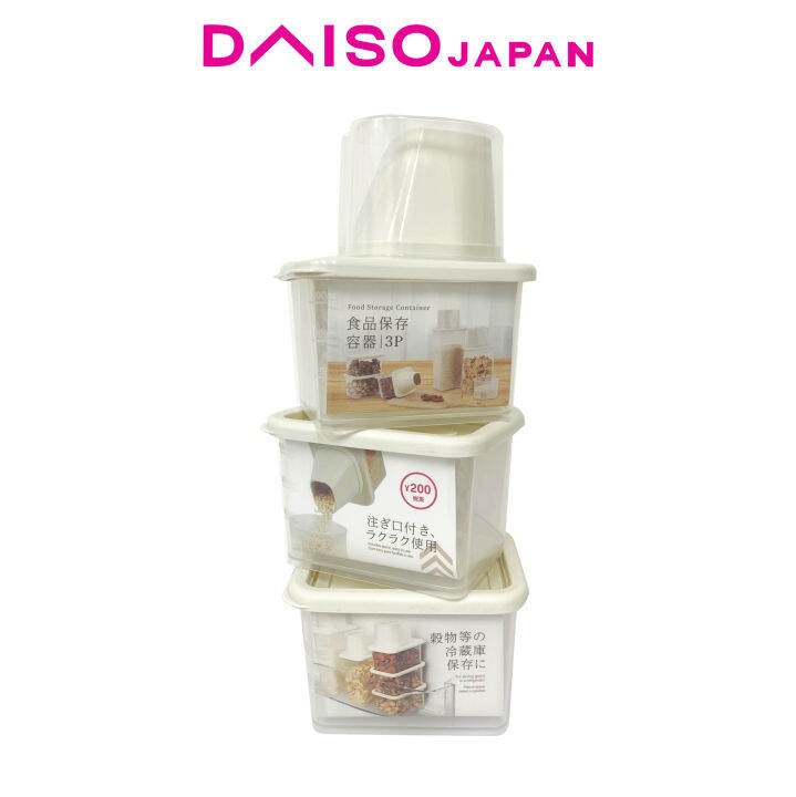 Daiso Grain Storage Food Container (3 pieces) | Lazada PH