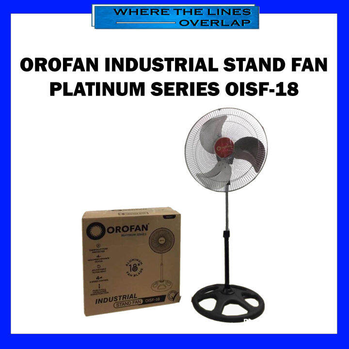 OROFAN INDUSTRIAL STAND FAN / PLATINUM SERIES OISF-18 | Lazada PH