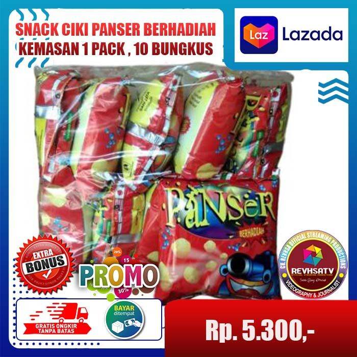 Snack Jadul Ciki PANSER BERHADIAH Kemasan 1 Pack isi 10 Bungkus ...