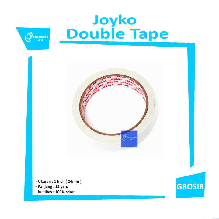 Double Tape Joyko 24mm / 1" / 1 INCH x 15 Yard [12Pcs] | Lazada Indonesia