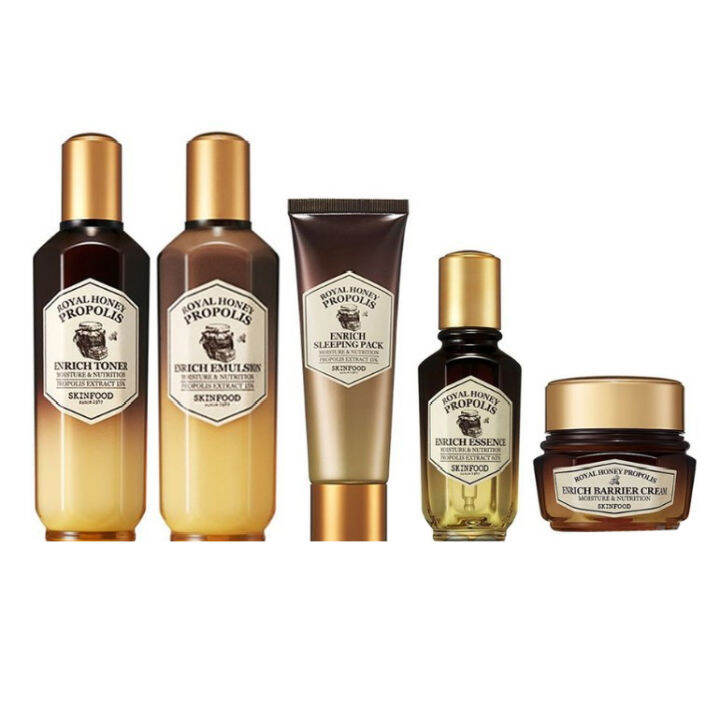 KOREA [SKINFOOD]Royal Honey Propolis Enrich Toner , Emulsion , Essence ...