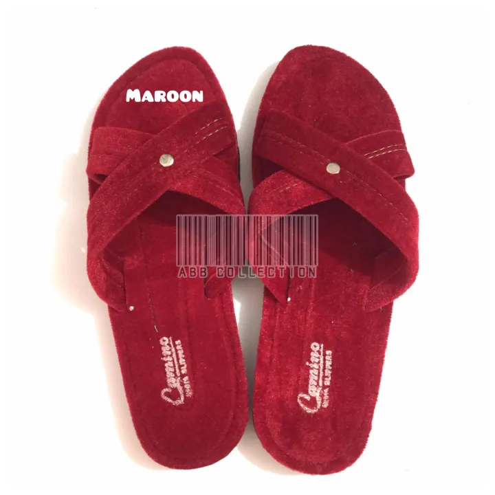 X CRISSCROSS EKIS VELVET SLIPPERS FOR WOMEN (Quality House Slippers ...