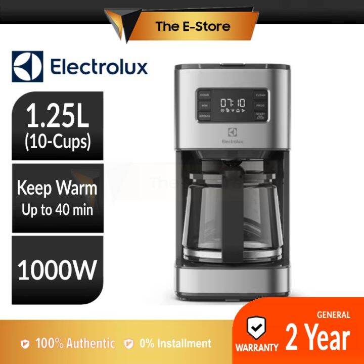 Electrolux Stainless Steel LED Display 1.25L (10-Cups) Drip Coffee ...