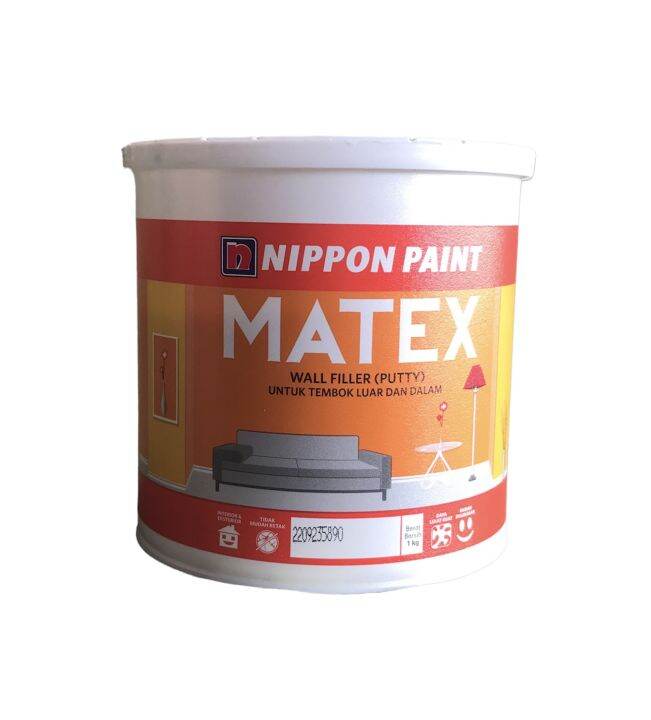 Plamir Tembok Nippon Paint Matex Putty 1 kg - Plamur Tembok | Lazada ...