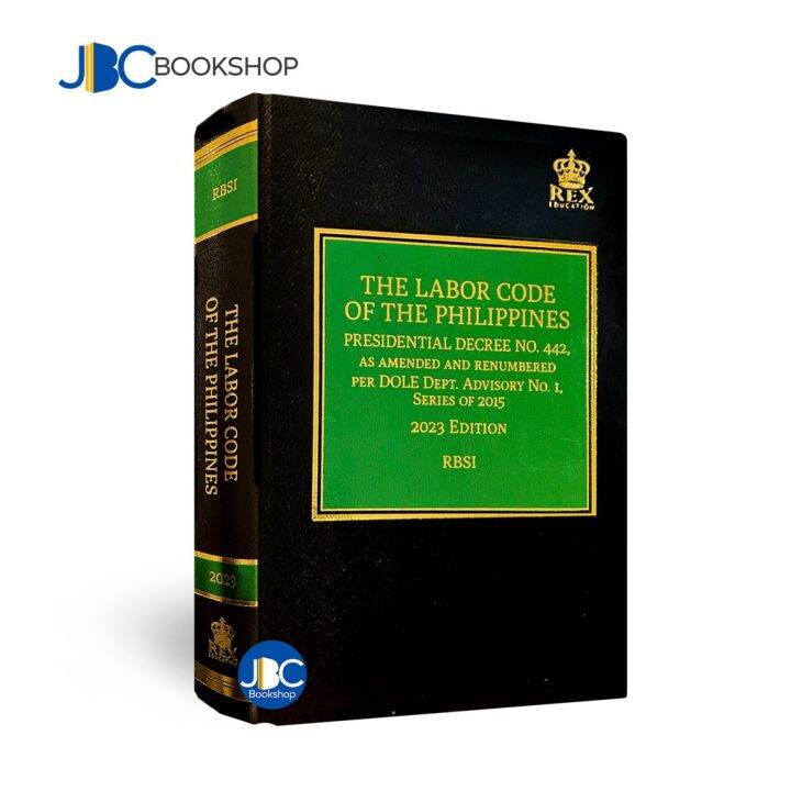 Labor Code of the Philippines (Textbook-Sized) 2023 (CB) by RBSI | Lazada PH