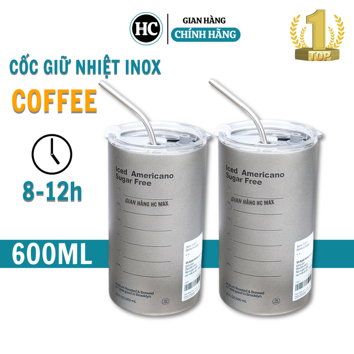 [HC MAX] Ly Giữ Nhiệt Inox Iced Americano Chất Liệu Inox 304 Cao Cấp, Cốc Giữ Nhiệt Uống Cafe ...